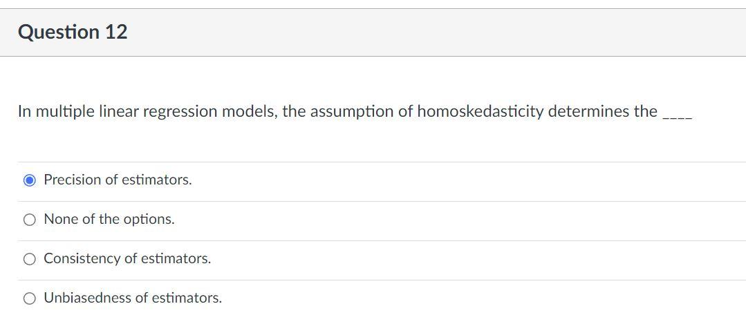 Solved In multiple linear regression models, the assumption | Chegg.com