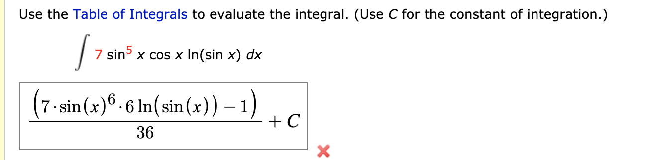 Solved Use the Table of Integrals to evaluate the integral. | Chegg.com