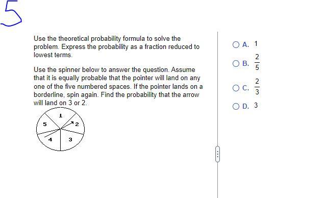 Solved Use the theoretical probability formula to solve the | Chegg.com