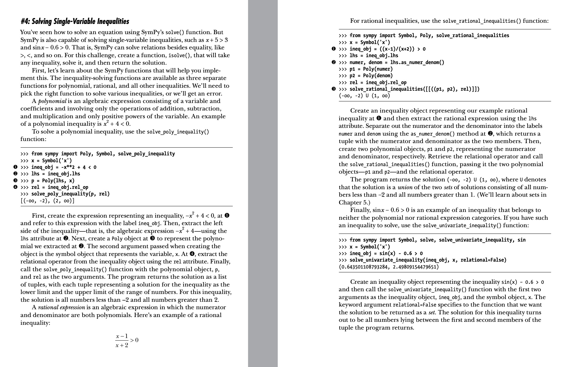 Solved \#4: Solving Single-Variable Inequalities You've seen | Chegg.com