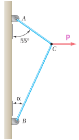 Solved Force triangle to find tension. Two cables are tied | Chegg.com
