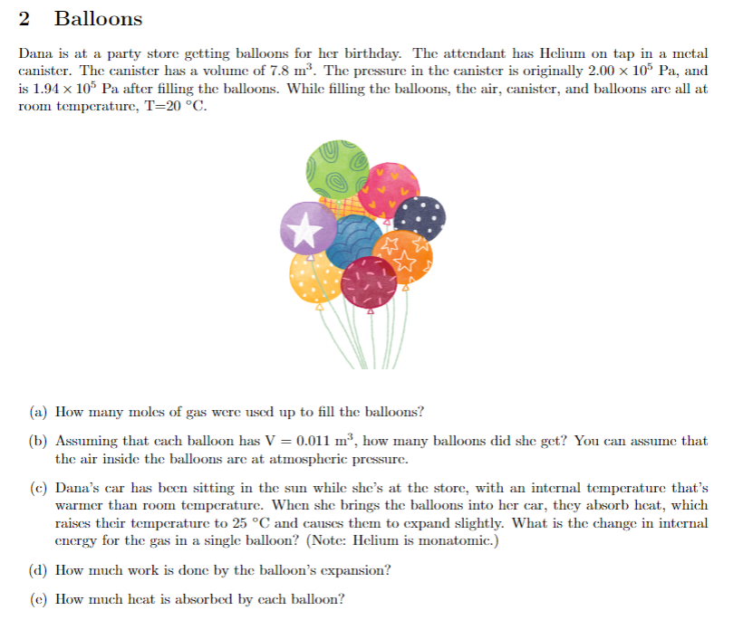 Solved Dana is at a party store getting balloons for her | Chegg.com