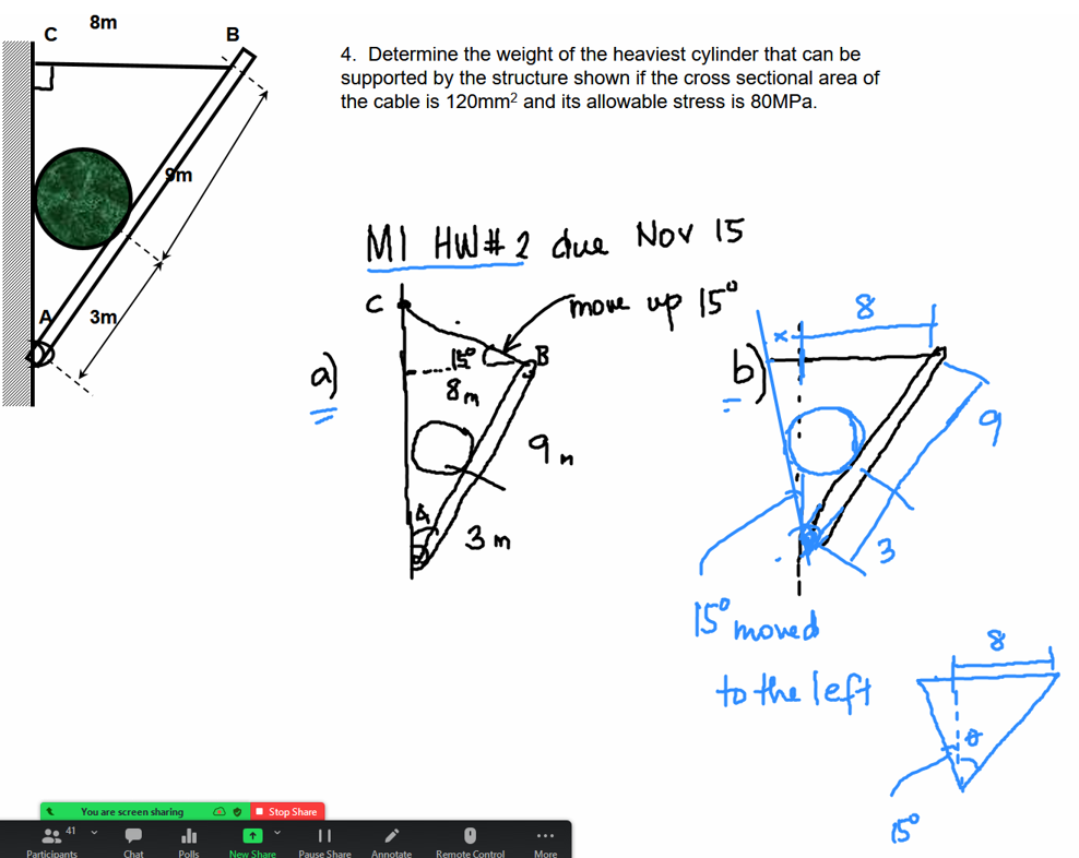 Solved 8m с B 4. Determine the weight of the heaviest | Chegg.com