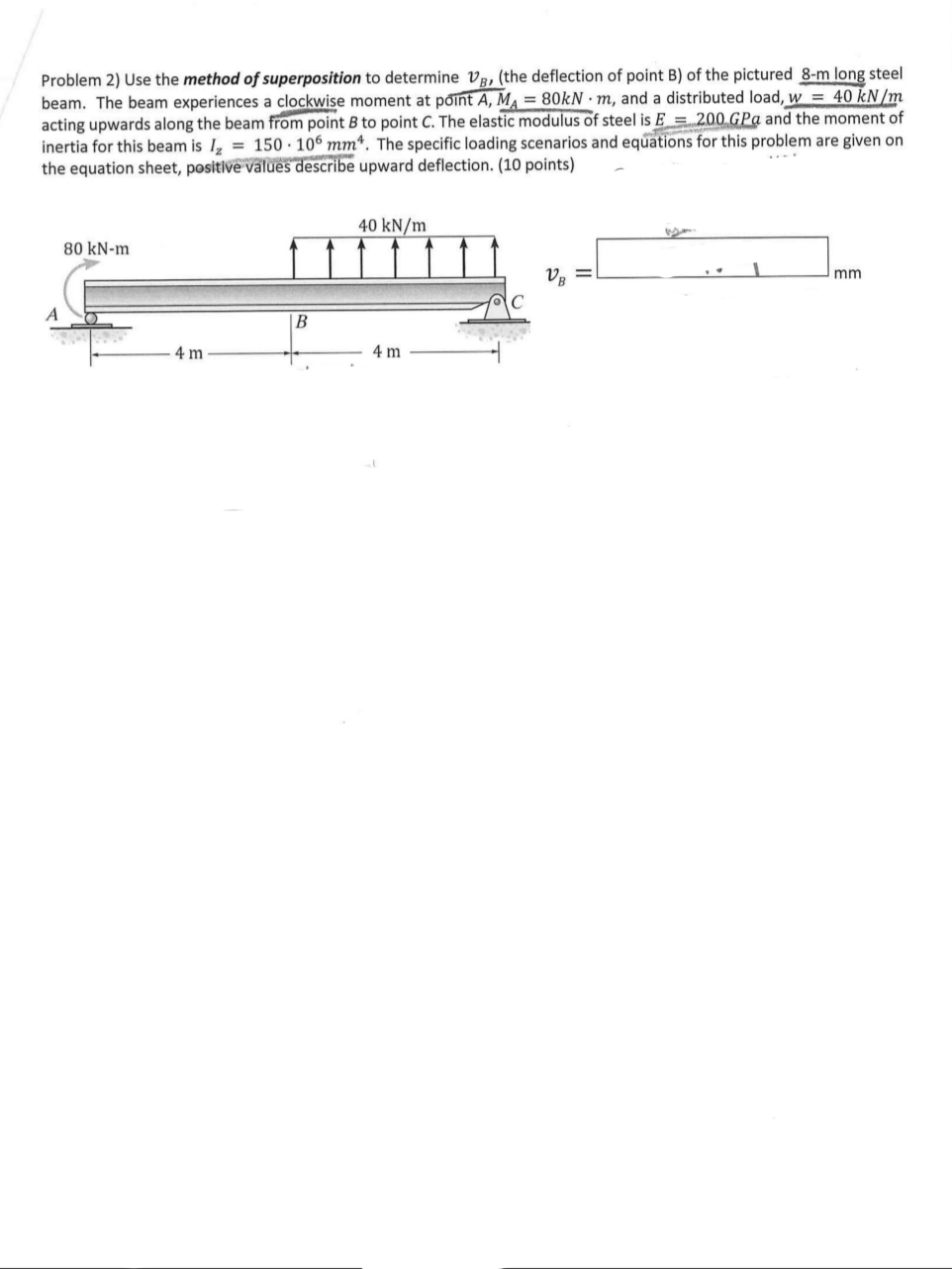 Solved Problem 2) Use the method of superposition to | Chegg.com