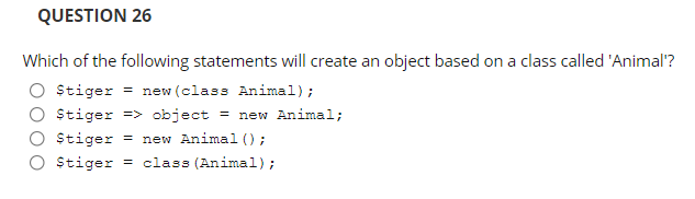 Solved QUESTION 26 Which of the following statements will | Chegg.com