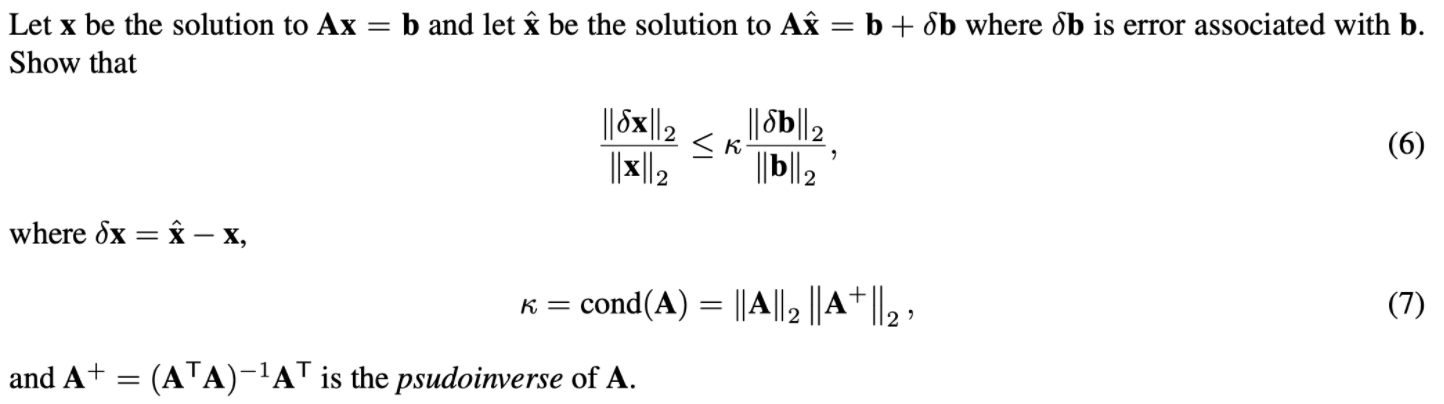 Solved = = Let x be the solution to Ax = b and let â be the | Chegg.com