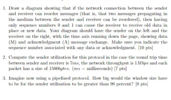 Solved In regards to using a stop-and-wait protocol to | Chegg.com