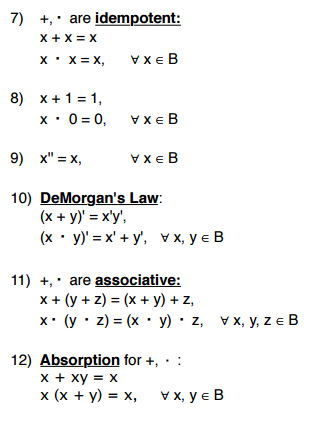 Solved From the lecture: write properties 8 through 12 for | Chegg.com