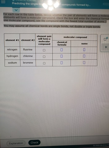 Solved For each row in the table below, decide whether the | Chegg.com