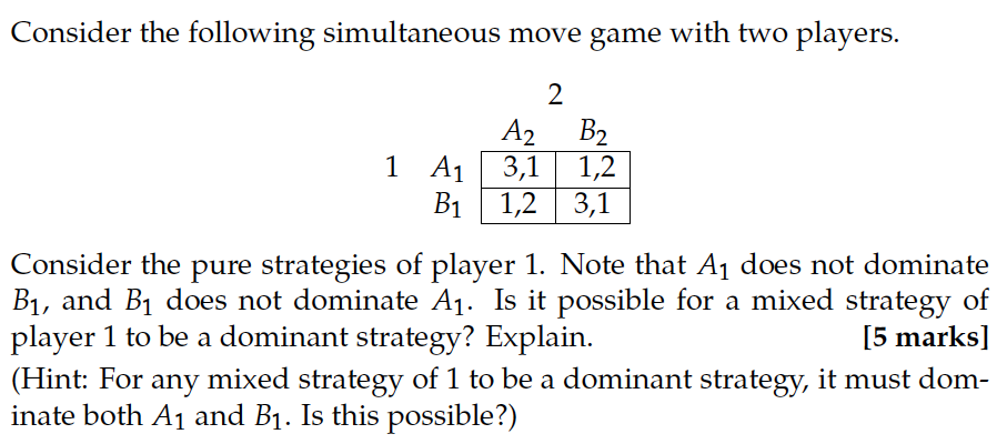 Solved I urgently need an answer to this GAME THEORY | Chegg.com