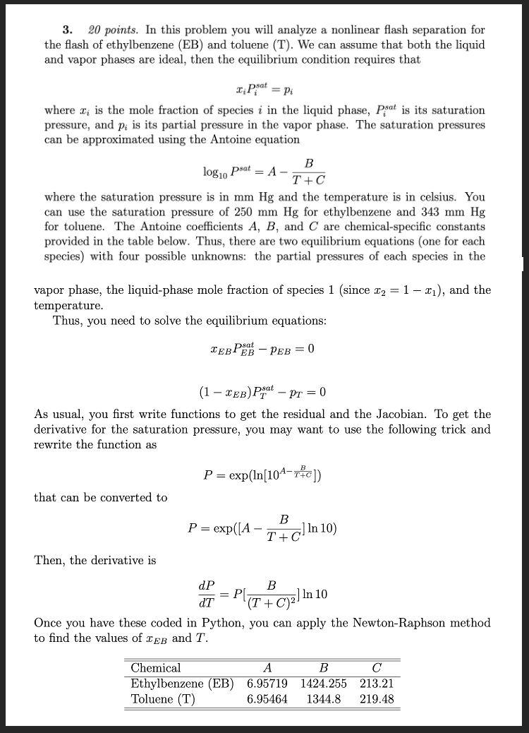 Solved 3. 20 points. In this problem you will analyze a | Chegg.com
