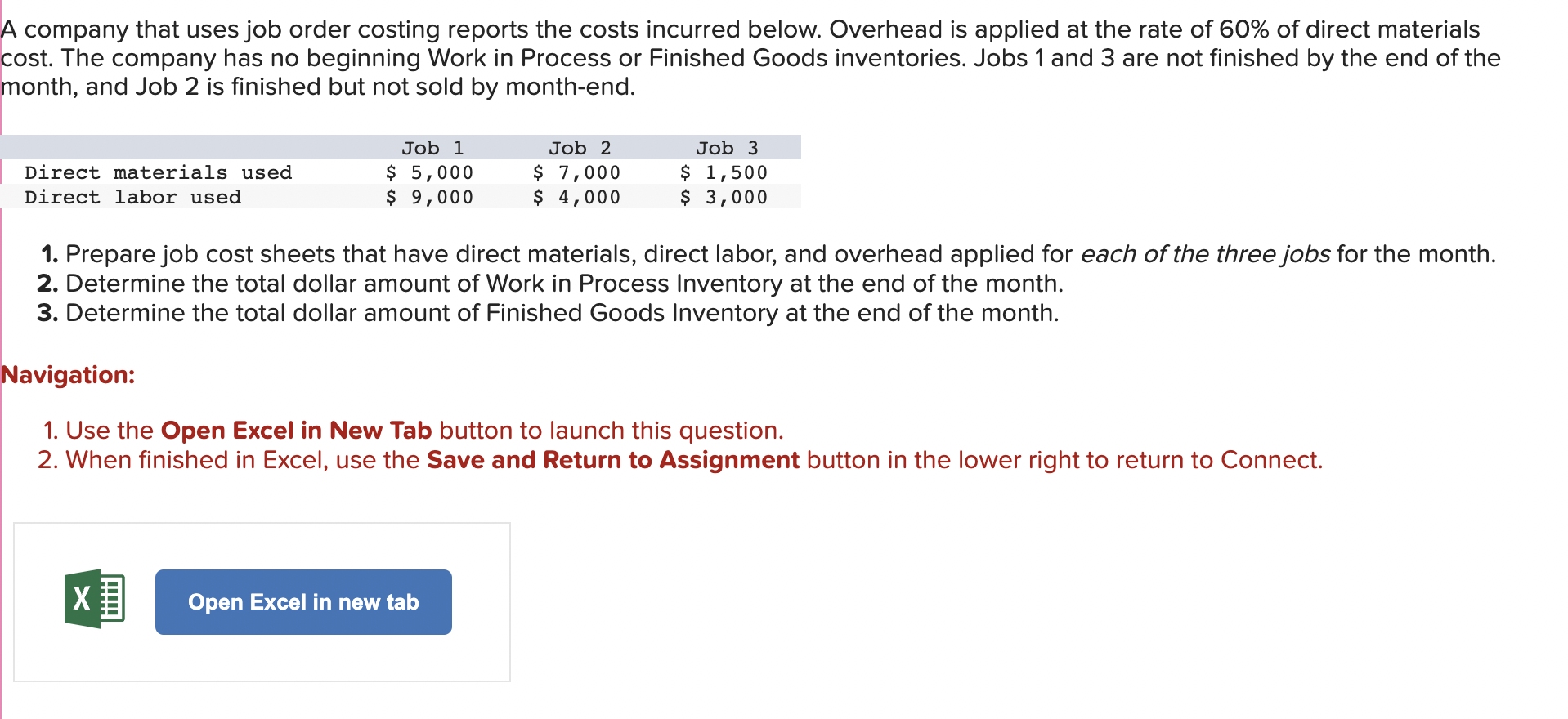Solved A company that uses job order costing reports the | Chegg.com
