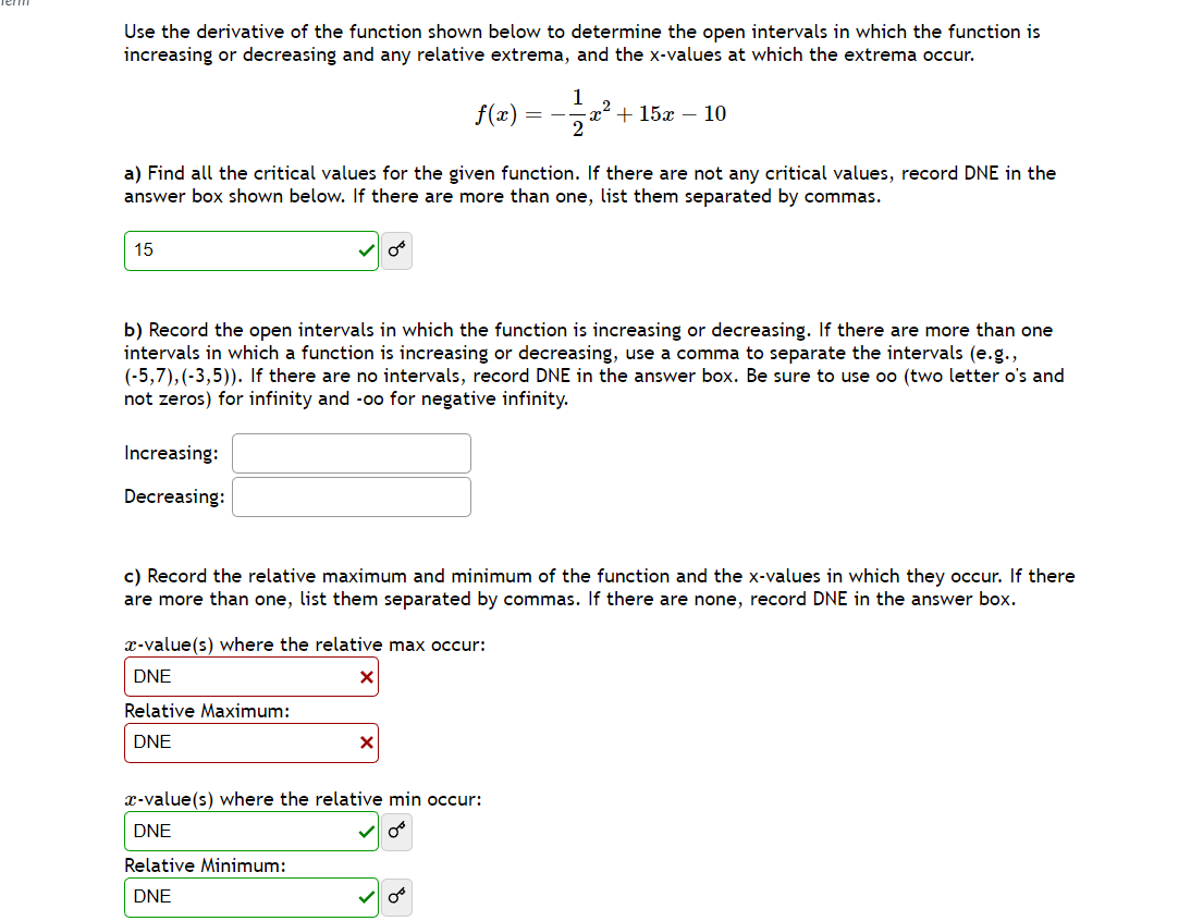 Solved Use the derivative of the function shown below to | Chegg.com
