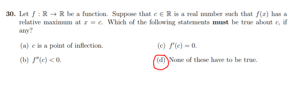 Solved 30. Let f R -> R be a function. Suppose that c E R is | Chegg.com Solved 30. Let f R -> R be a function. Suppose that c E R is | Chegg.com