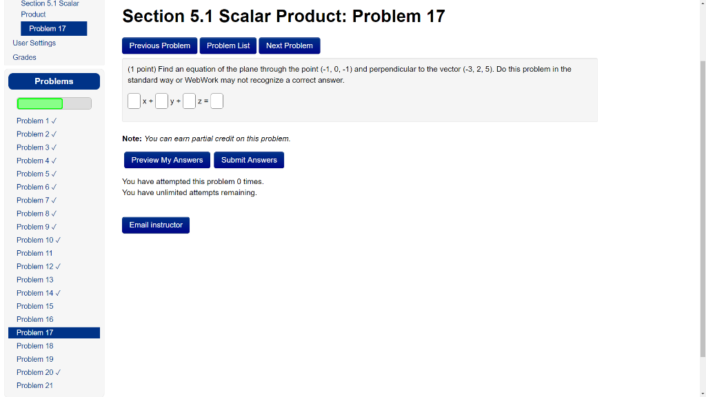 Solved Section 5.1 Scalar Product Problem 17 Section 5.1 | Chegg.com