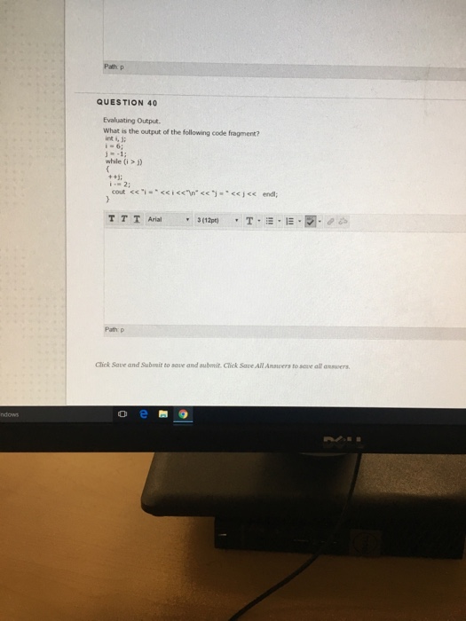 Solved QUESTION 40 Evaluating Output. What is the output of | Chegg.com