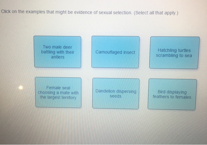 Solved Click on the examples that might be evidence of | Chegg.com