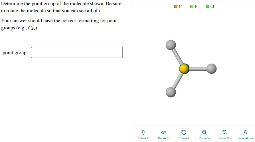 P IF ОСІ Determine the point group of the molecule | Chegg.com