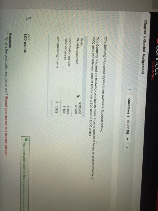 Solved ACCOUNTING Chapter 5 Graded Assignment Questions 1-15 | Chegg.com
