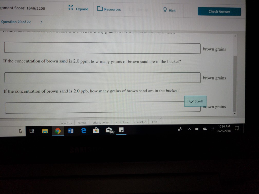 Solved ssignment Score: 1646/2200 Expand Resources Hint | Chegg.com