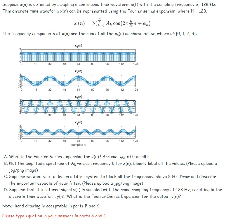 Solved Suppose x(n) is obtained by sampling a continuous | Chegg.com