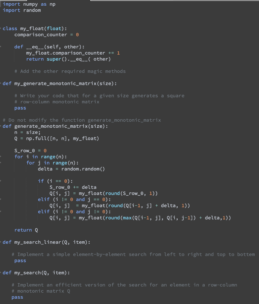 Mod 6 Homework: Search In Monotonic Matrices Goal In | Chegg.com