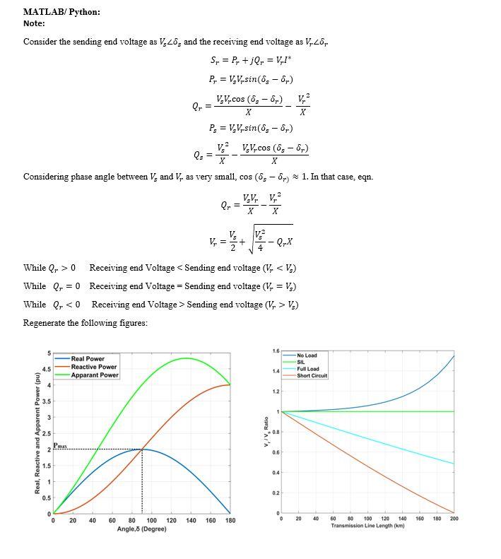 MATLAB/ Python: Note: Consider the sending end | Chegg.com