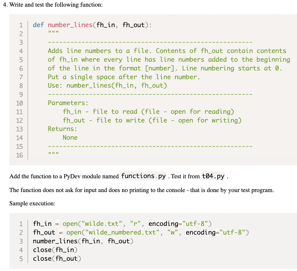 Solved 4. Write and test the following function: Add the | Chegg.com