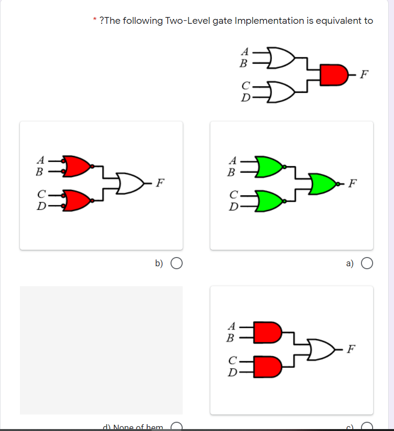 Solved * ?The following Two-Level gate Implementation is | Chegg.com