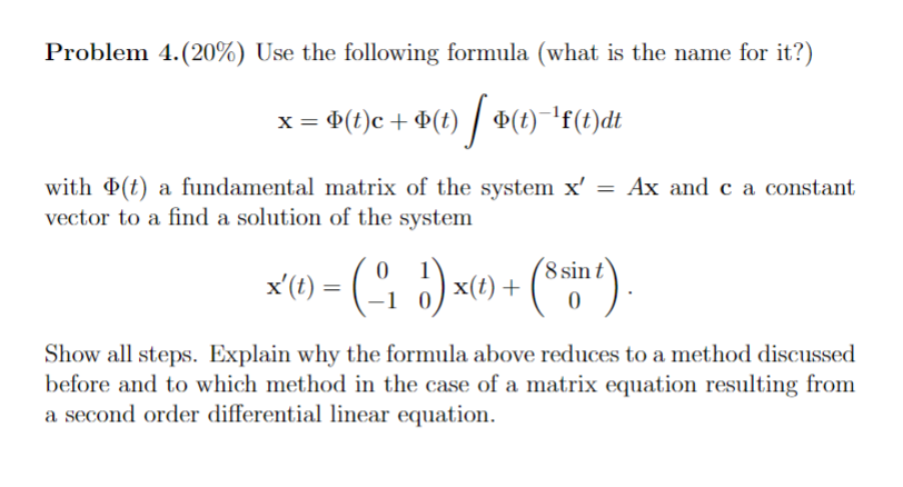 Solved Problem 4.(20%) ﻿Use the following formula (what is | Chegg.com