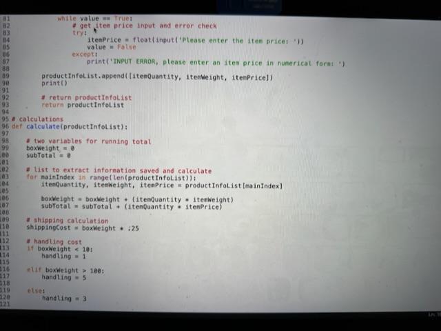 Solved 5 \# This program allows users to enter a product to | Chegg.com