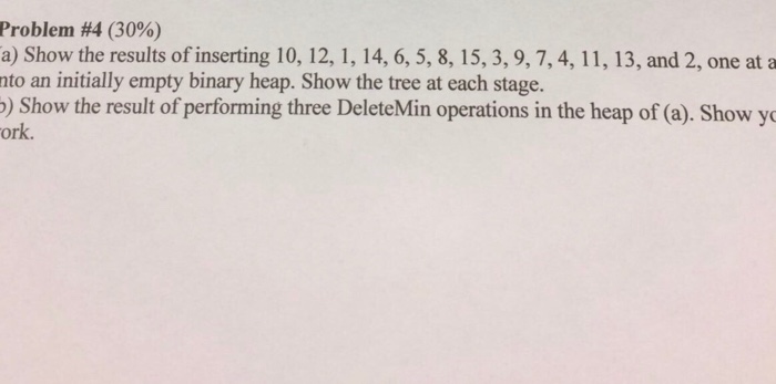 Solved a) Show the results of inserting 10, 12, 1, 14, 6, 5, | Chegg.com