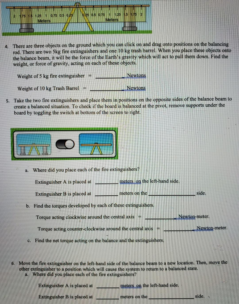 Solved Balancing Action Lab Learning Goals: Students will be | Chegg.com
