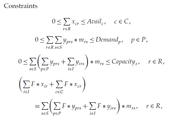 What do these constraint equations mean in plain | Chegg.com