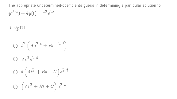 Solved Suppose A Second Order Constant Coefficient Linear 8461