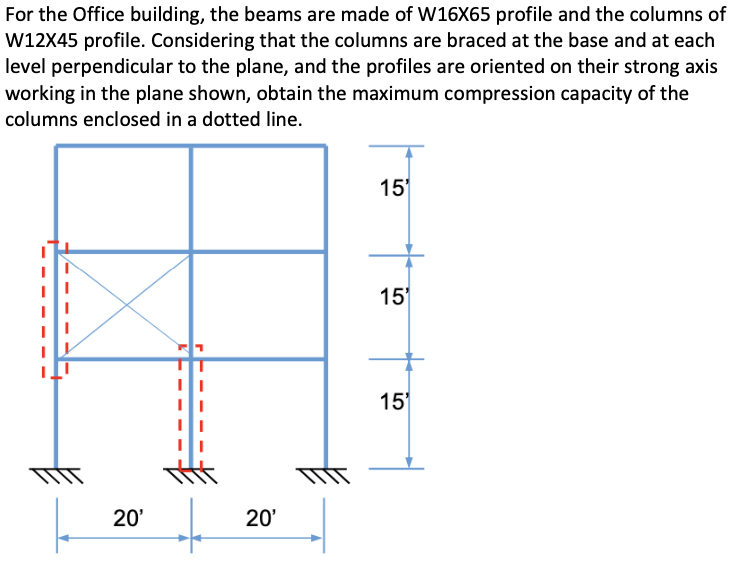 For the Office building, the beams are made of W16X65 | Chegg.com