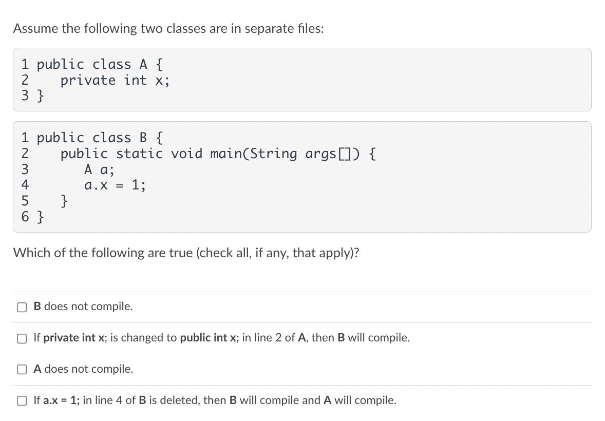 Solved You may add the static keyword in the place of ? in | Chegg.com
