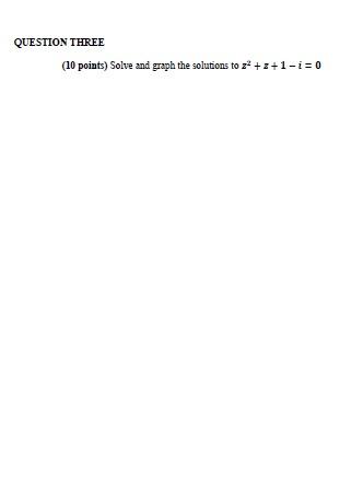 Solved QUESTION THREE (10 points) Solve and graph the | Chegg.com