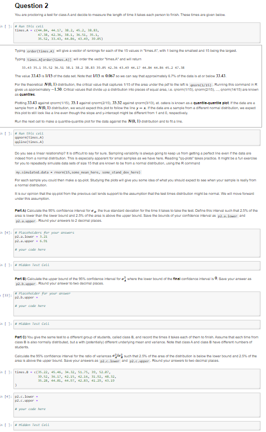 Solved Typing order(tines.A) will give a vectar of rankings | Chegg.com
