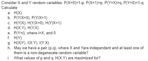 Solved Consider X and Y random variables. | Chegg.com