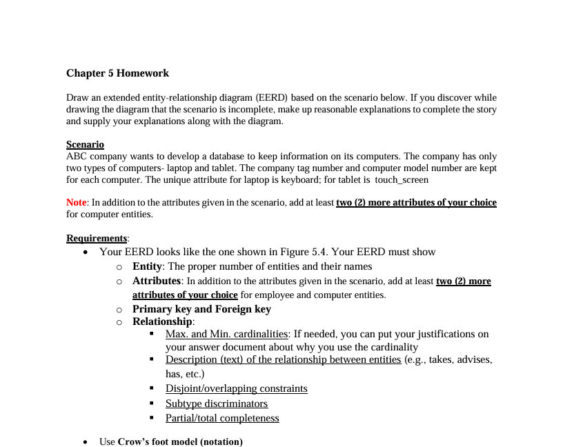 Solved Chapter 5 ﻿Homework Figure 5.4 ﻿Specialization | Chegg.com