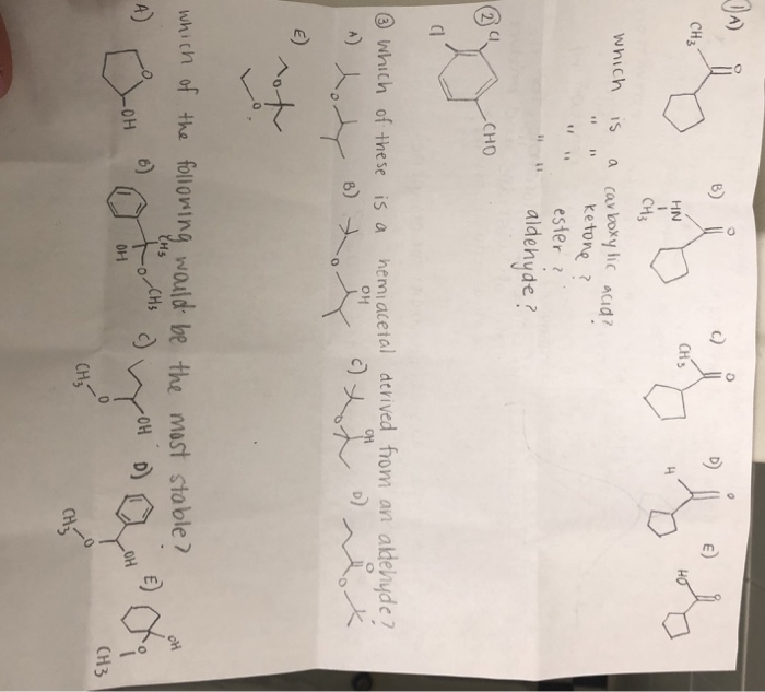 Solved C) CH3 CH 3 HN CHs which is a ca boxy lic acid | Chegg.com