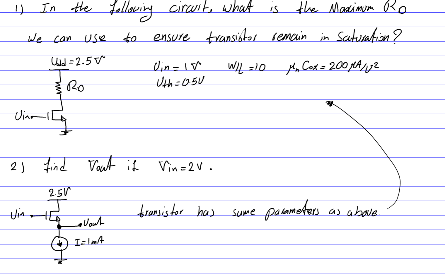 Solved 1) In the following circuit, what is the Maximum Ro | Chegg.com
