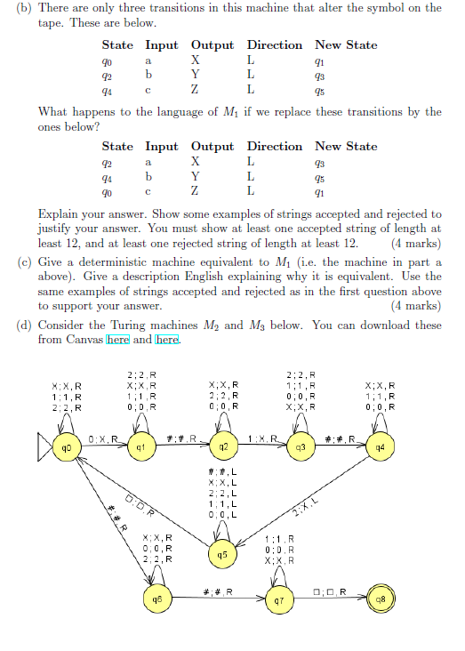 a с a (b) There are only three transitions in this | Chegg.com
