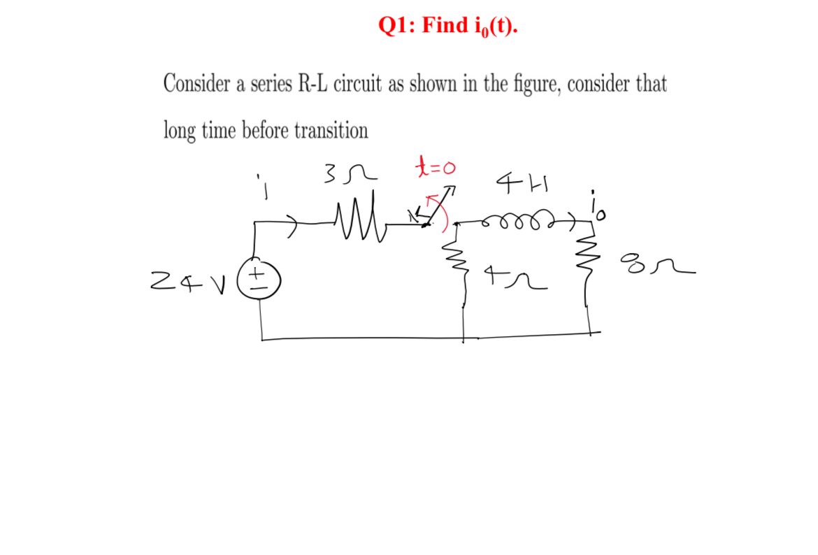 Solved Consider a series R-L circuit as shown in the figure, | Chegg.com