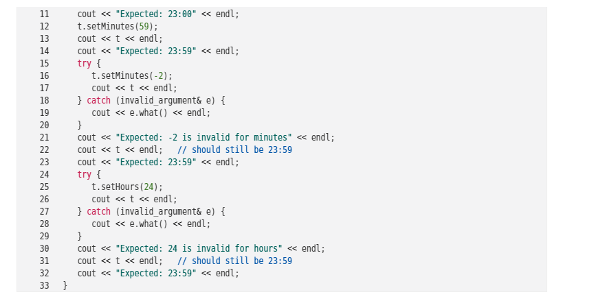 Solved Change setHours and setMinutes to member functions. | Chegg.com
