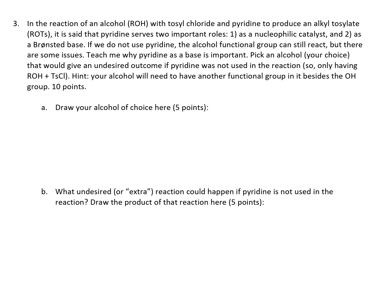 Solved In the reaction of an alcohol (ROH) with tosyl | Chegg.com