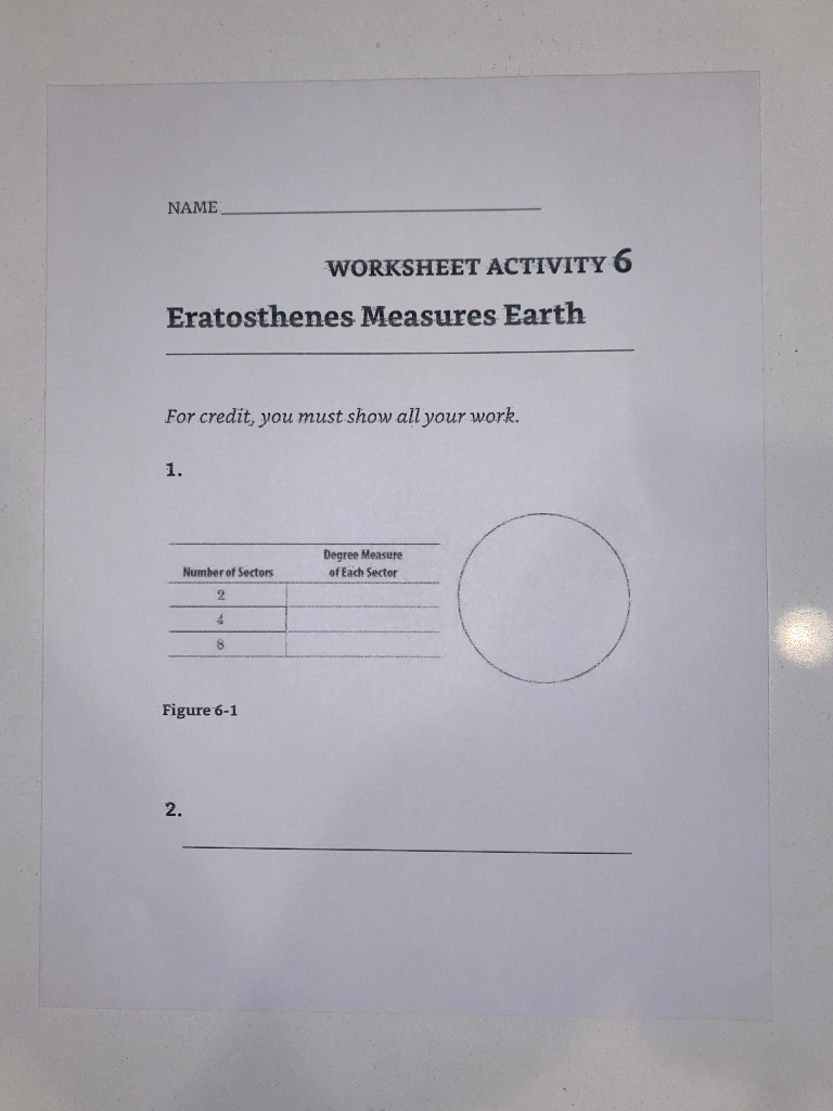 Solved ACTIVITY 6 Eratosthenes Measures Earth In trying to | Chegg.com
