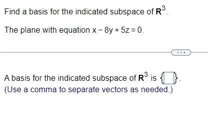 Solved Find a basis for the indicated subspace of R3. The | Chegg.com