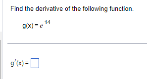 Solved Find the derivative of the following function. | Chegg.com